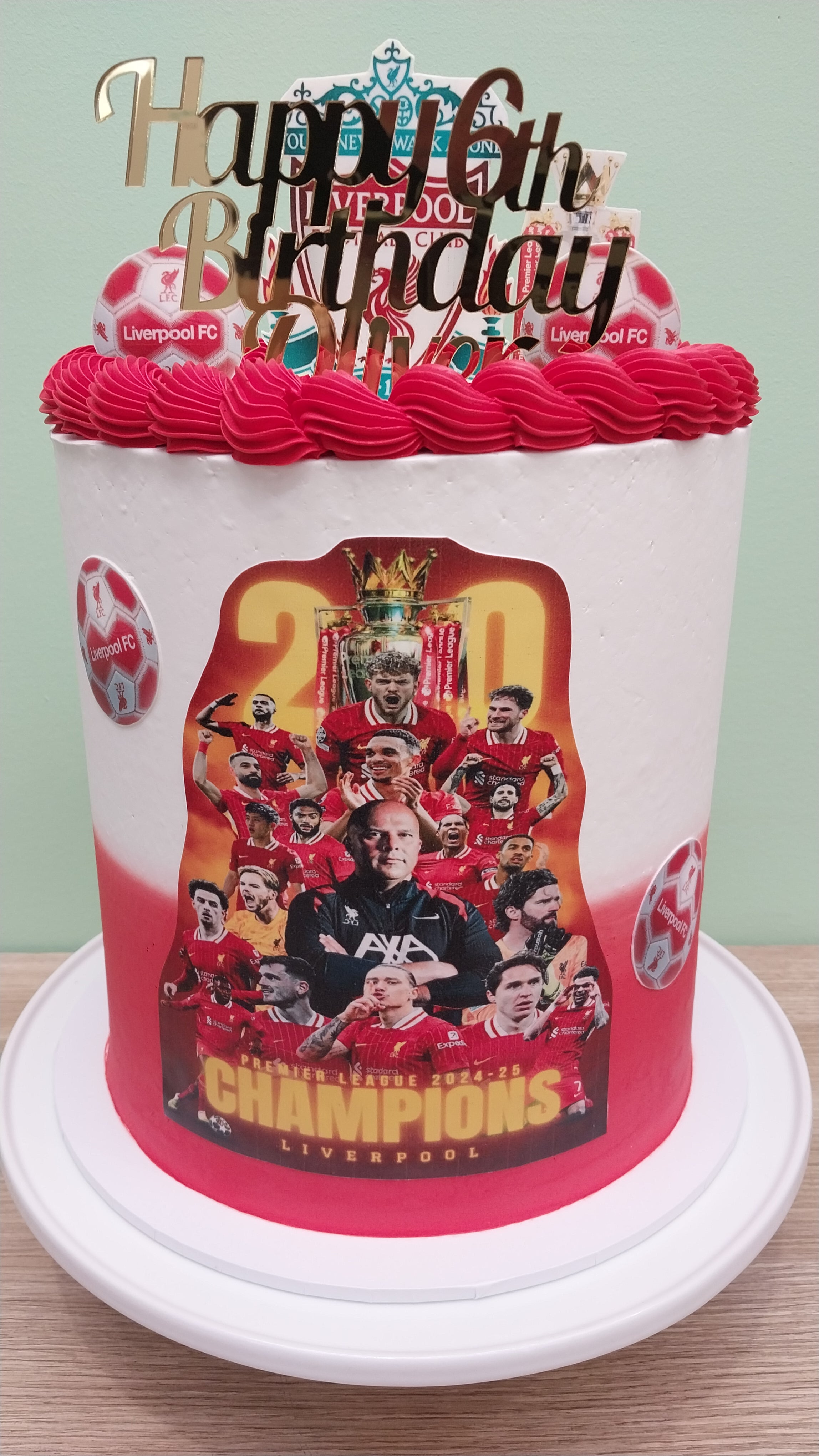 Tall Liverpool FC Cake Melbourne Free Delivery – Stylish Cakes Co.