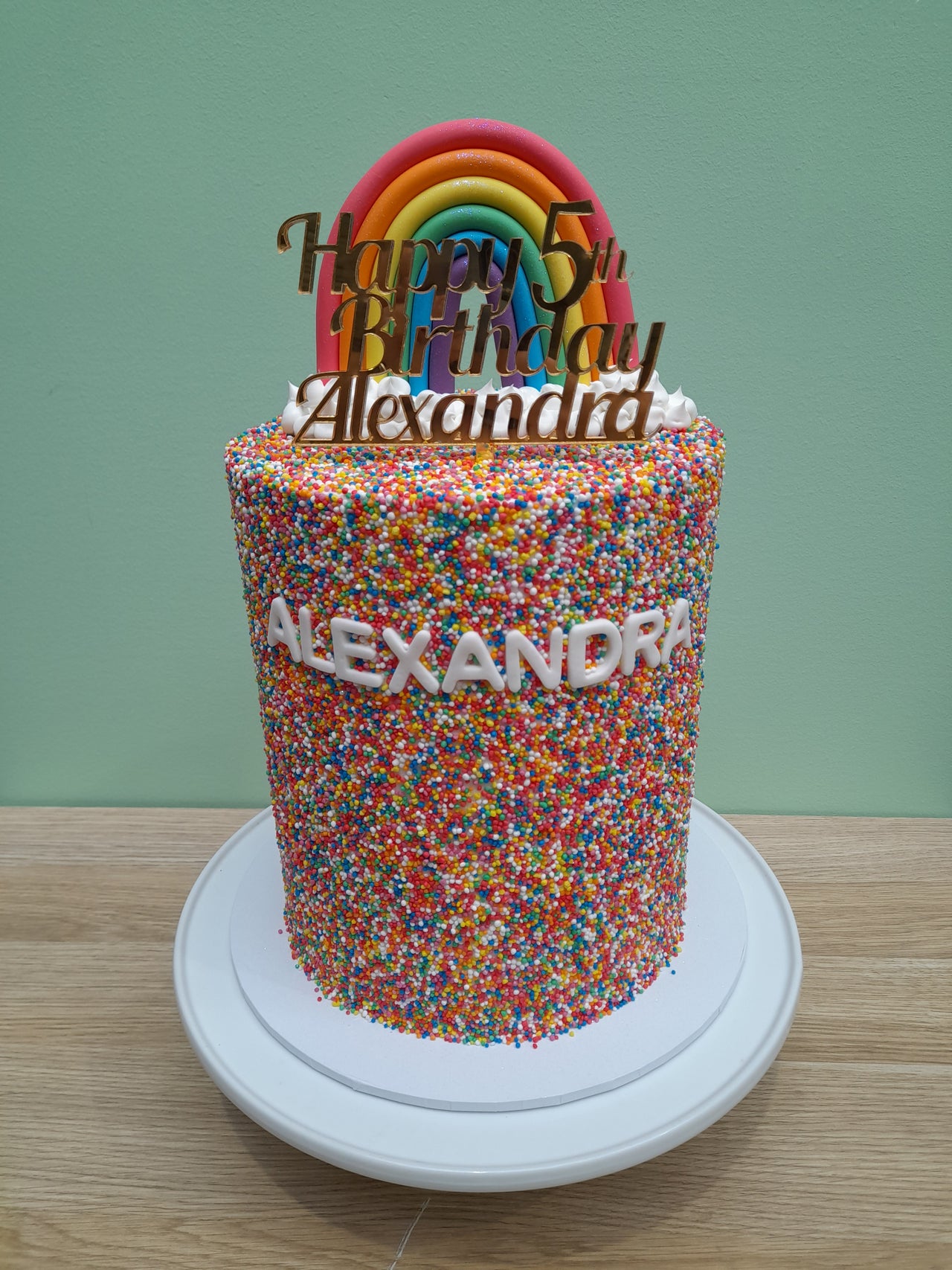 Tall Rainbow Cake Melbourne – Stylish Cakes