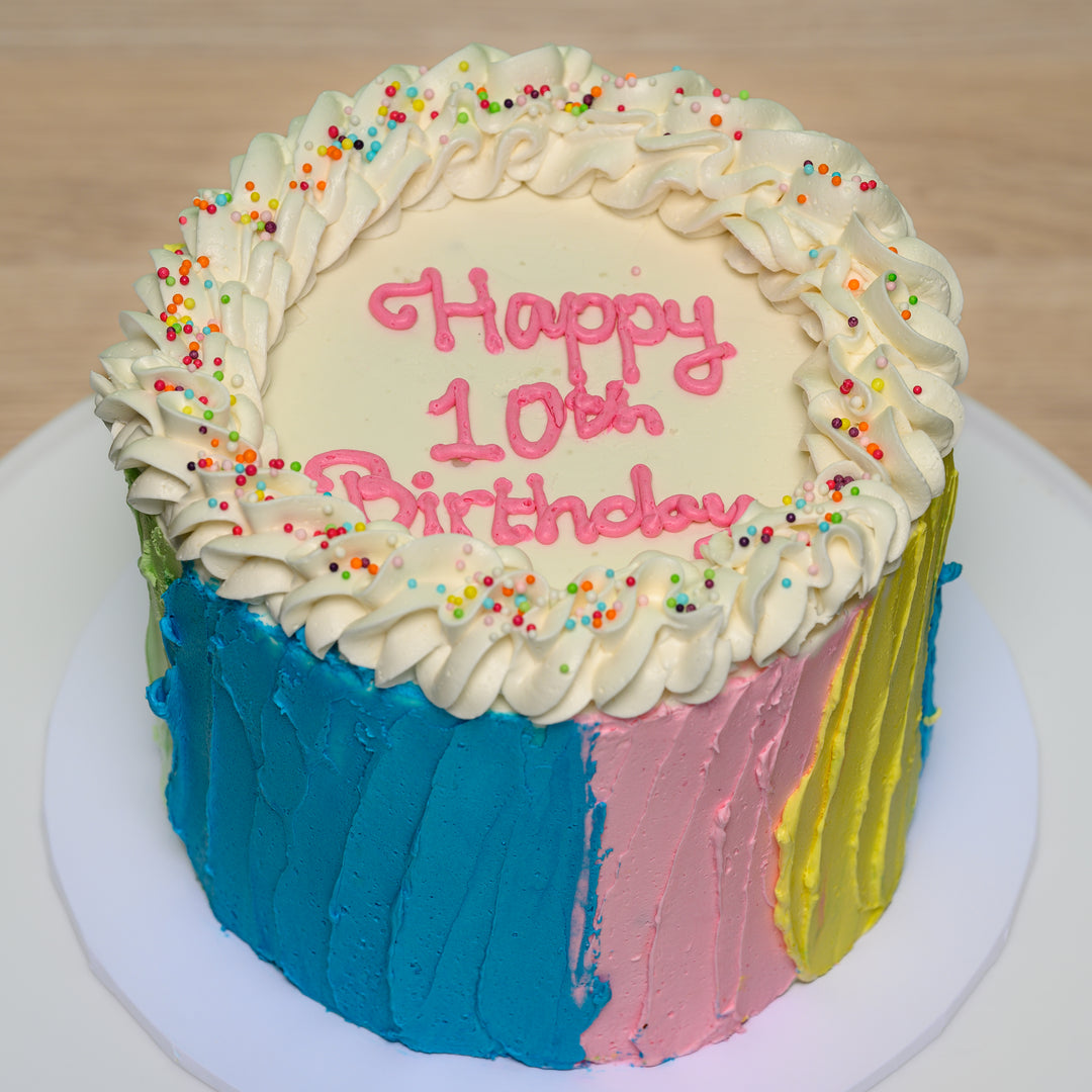 Rainbow Burst Cake Melbourne Free Delivery – Stylish Cakes Co.
