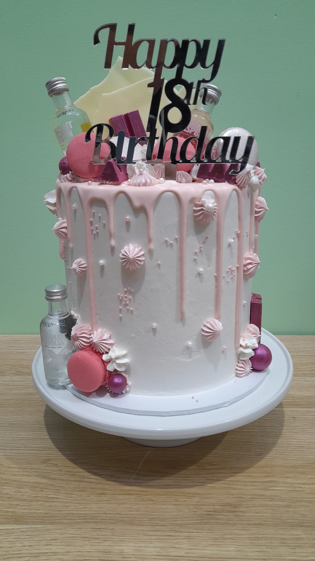 18th Birthday Cake Tall Alcohol Melbourne Free Delivery – Stylish Cakes Co.