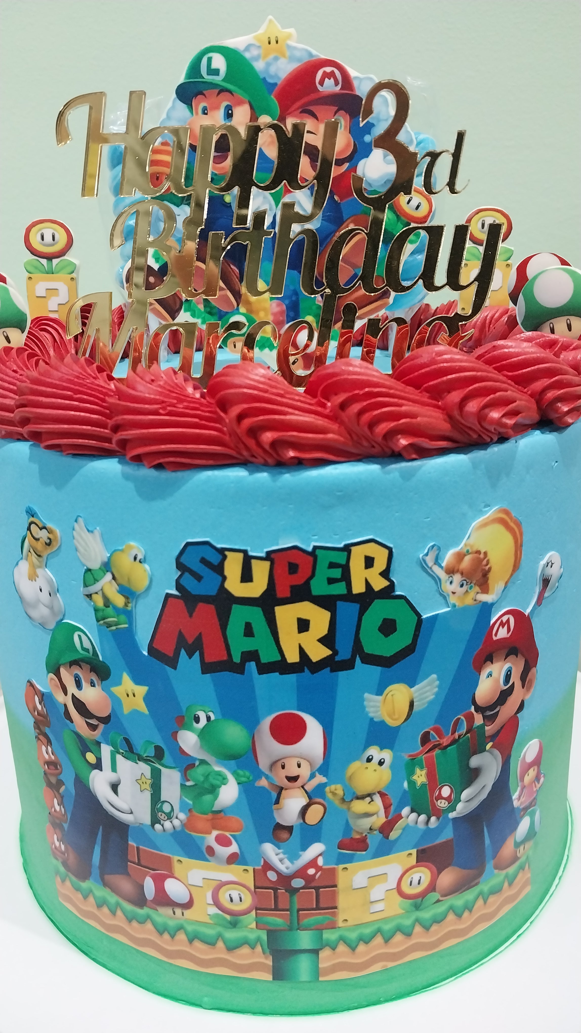 Tall Super Mario Cake Melbourne – Stylish Cakes Co.